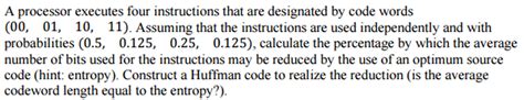 solved a processor executes four instructions that are