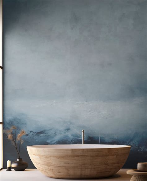 Abstract Blue Ocean Wallpaper Soft Blue Ombre Wall Mural Peel And