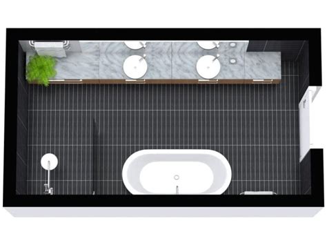 Rectangular Bathroom Layout Plans
