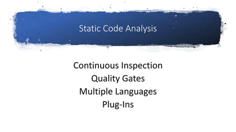 Sonarqube Continuous Code Inspection Pptx