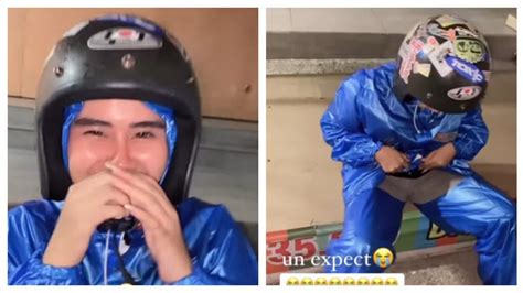 Cewek Ini Ngambek Saat Menggunakan Jas Hujan Ternyata Celananya Robek Lebar Hingga Malu Berdiri