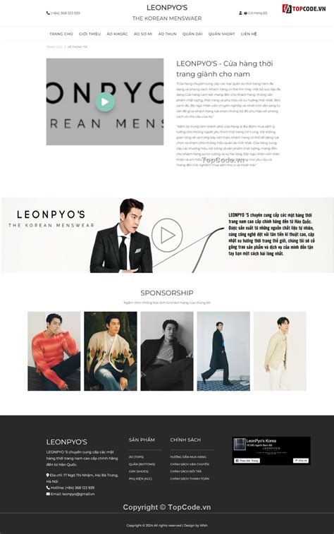 Code đồ án Code Php And Mysql Website Bán Quần Áo Thời Trang Nam Full