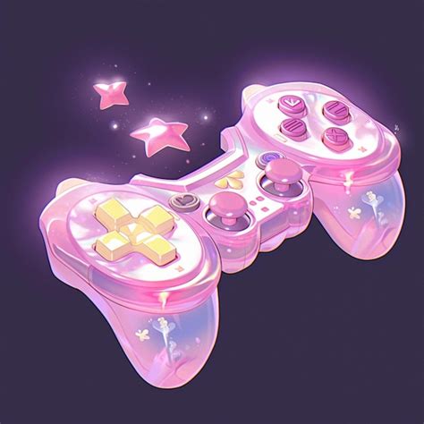 Premium Photo There Is A Pink Video Game Controller With A Star On It Generative Ai