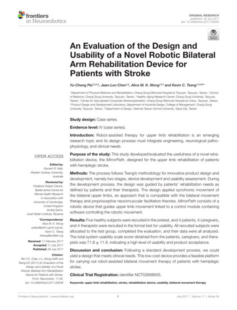 Pdf An Evaluation Of The Design And Usability Of A Novel Robotic Bilateral Arm Rehabilitation