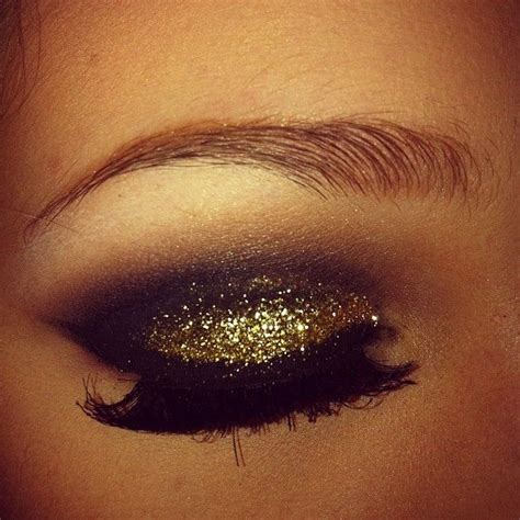Gold Glitter Smokey Eye Makeup At Candy Harper Blog