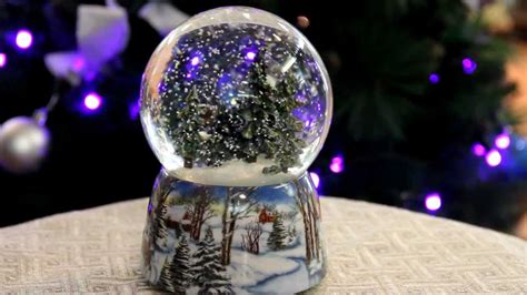 Стеклянный снежный шар Снеговик в лесу Youtube