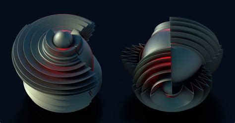 32 Abstract Mathematical Shapes Flippednormals