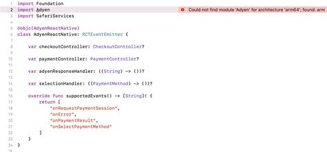 xcode 10 ios 12 could not find module adyen for arm64 architecture