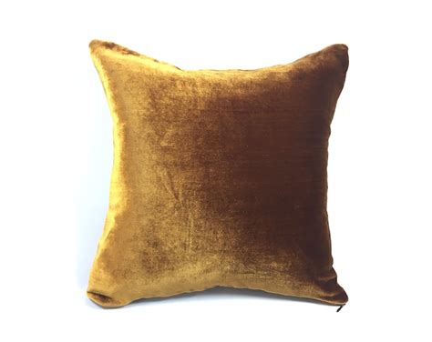 Silk Velvet Pillow Cover In Iridescent Amber Handmade Etsy