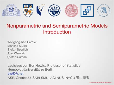 Unit 1 Introduction Nonparametric And Semiparametric Models Quantinar