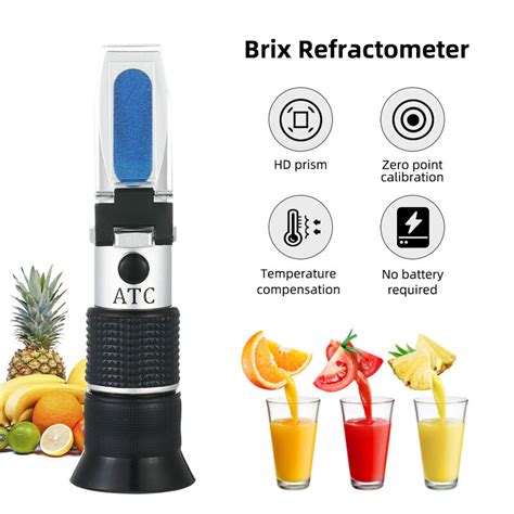 Portable Brix Refractometer 0 90 Handheld Sugar Content Meter For