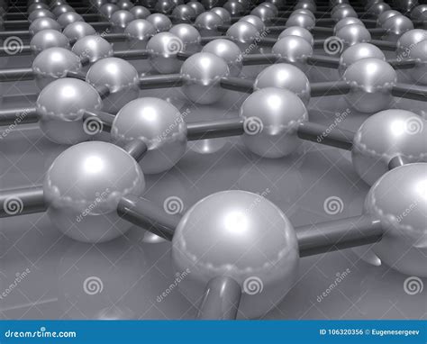 Graphene Layer Structure Schematic 3d Model Stock Illustration