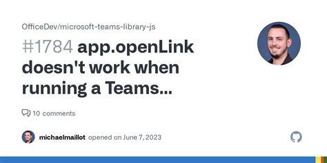 Appopenlink Doesnt Work When Running A Teams Personal App As An