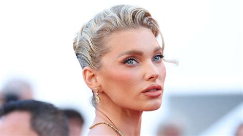 Elsa Hosk Perfects Boudoir Dressing For Winter In Leopard Print Silk