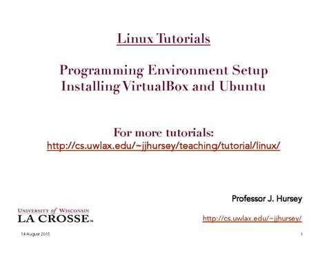 Linux Programming Environment Setup Linux Tutorials Programming Environment Setup