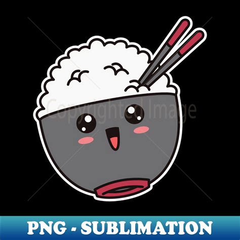 Cute Rice Kawaii Rice Modern Sublimation Png File Spice Inspire