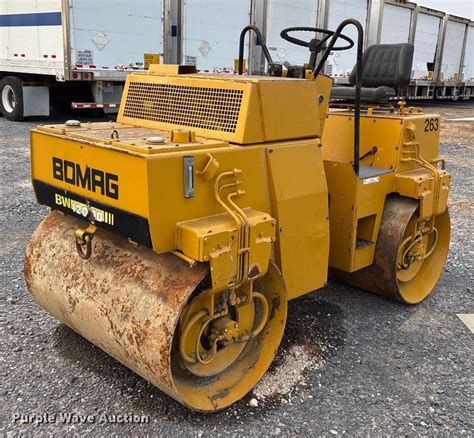 Bomag Double Drum Roller Compactor For Sale Purple Wave Auction