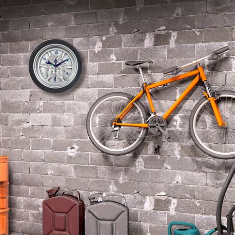 Skynature Garage Wall Clock Tire Clock Silent Battery Operated Tire