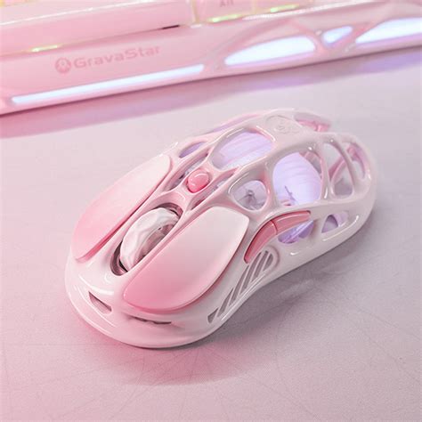 Gravastar Mercury M1 Pro Wireless Gaming Mouse Sakura Pink Whatgeek