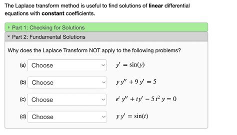 solved the laplace transform method is useful to find