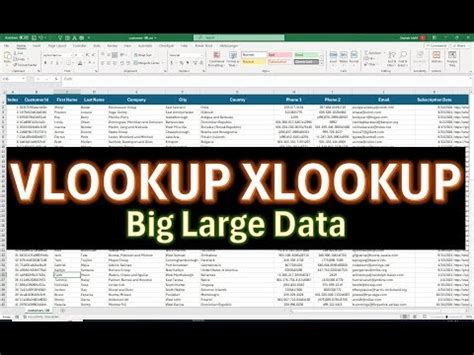 Learn Excel Vlookup And Xlookup Large Data Excel Sheet