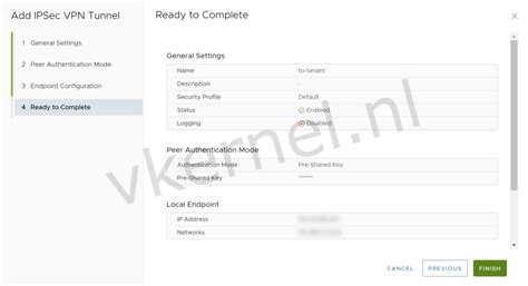 Configure Ipsec Vpn Tunnels In Cloud Director 10 X Vkernel B V