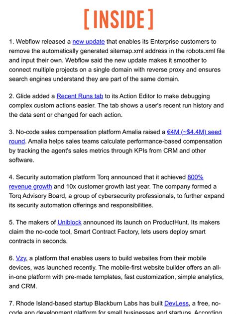Inside Webflow Allows Root Domain Customization Glide Adds Recent Runs Tab Raises