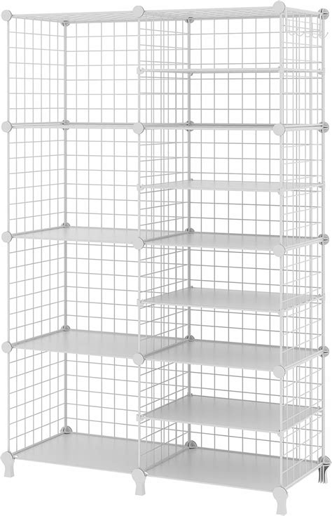 Awtatos Wire Closet Organizer 8 Cube Storage Shelves