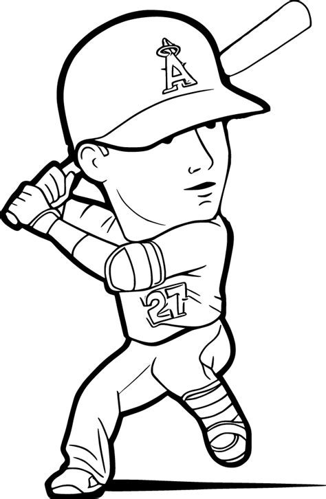Mike Trout Coloring Pages 100 Free Printable And Fun