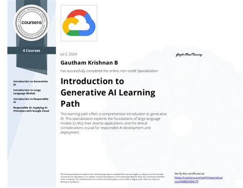 Gautham Krishnan B On Linkedin Ai Generativeai Learningpath
