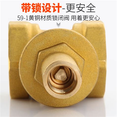 水表前防盗闸阀锁闭阀门全铜带锁阀三角锁防偷水加密开关水阀4分6 虎窝淘
