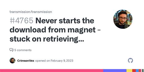Never Starts The Download From Magnet Stuck On Retrieving Metadata