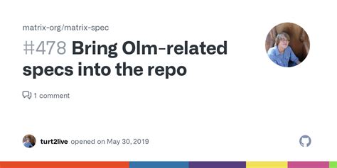 bring olm related specs into the repo · issue 478 · matrix org matrix