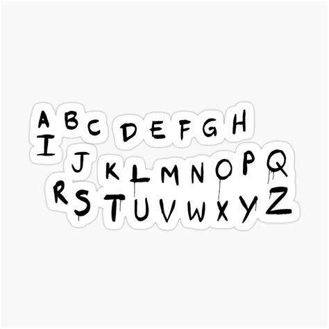 Free Printable Stranger Things Alphabet Printable Alphabet Letters
