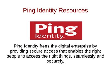 Ping Identity Resources Ppt