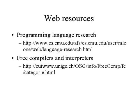 Cs 331 Principles Of Programming Languages Chapter 1