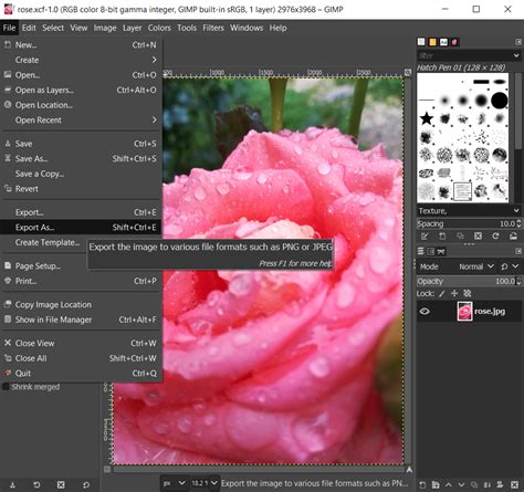 how to convert xcf to file format