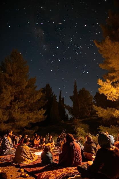 Premium Photo A Cultural Scene Where People Are Reciting Classical Persian Poetry Under A