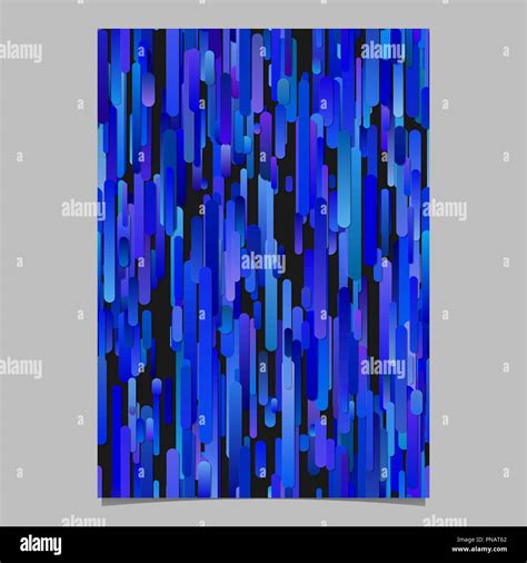 Blue Modern Abstract Gradient Vertical Rounded Stripe Pattern Poster