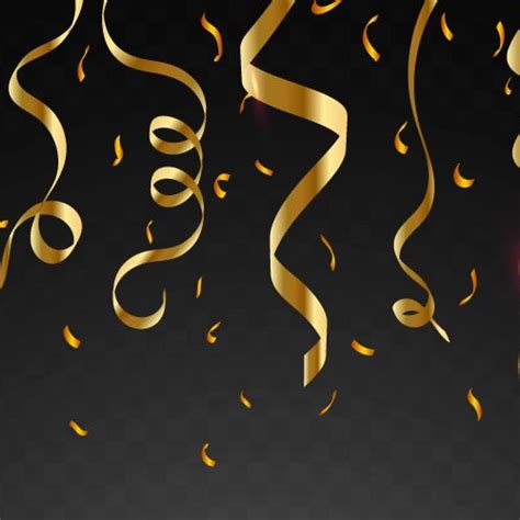 Golden Confetti Falling Background Masterbundles