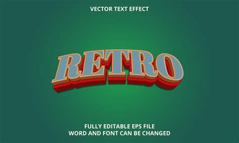 Vector De Estilo De Efecto De Texto 3d Editable Vector Premium