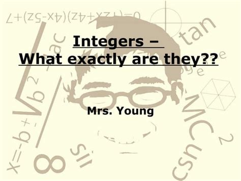 Introduction To Integers Ppt