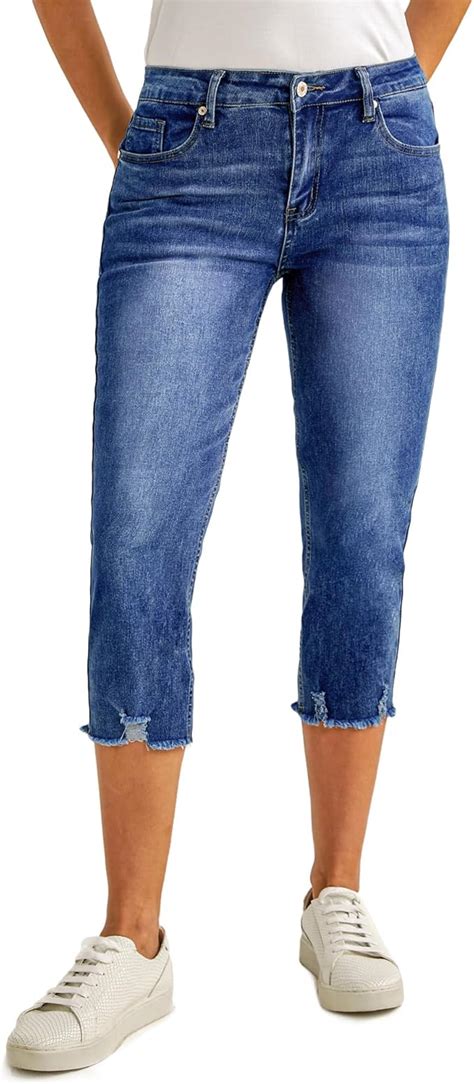Luvamia Jean Capri Pants For Women High Waisted Ripped Skinny Denim Jeans Business Casual Pants