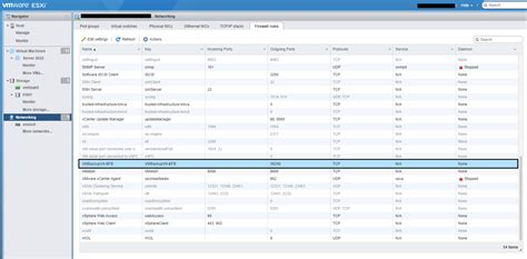 [vmware] Allowing Vm Backup Ports Through The Firewall To Allow The Boot From Backup Feature To
