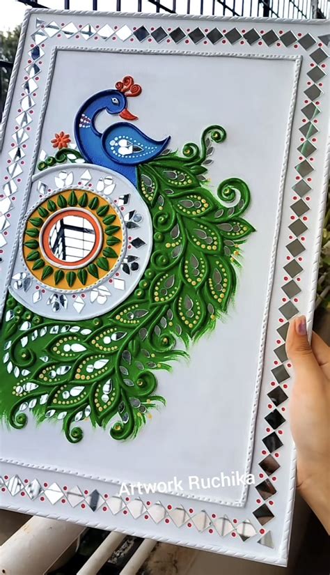 Diy Lippan Art Mirror Mud Mirror Work Artofit