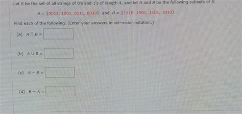 Solved Let S Be The Set Of All Strings Of O S And S Of Chegg