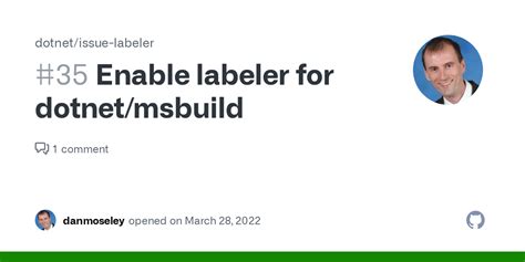 Enable Labeler For Dotnetmsbuild · Issue 35 · Dotnetissue Labeler · Github