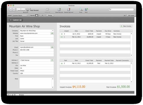 Filemaker Pro Invoice Template Invoice Template Ideas