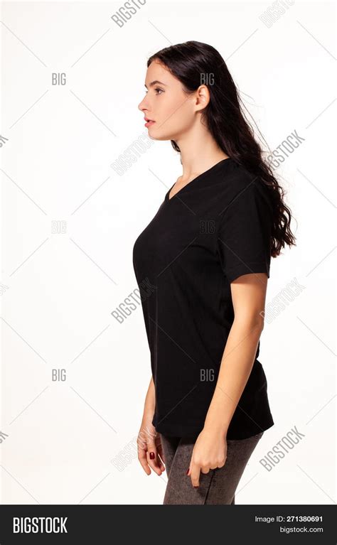 Woman Standing Sideways
