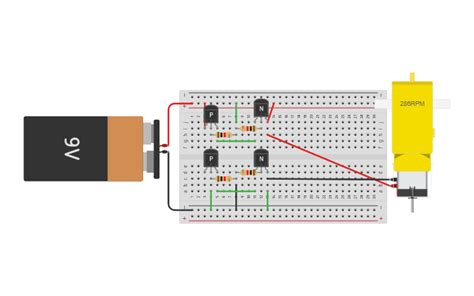 Circuit Design Controller Motor Using Transistor Tinkercad